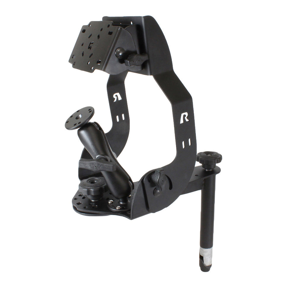 RAM® MDT Display Mount with Long Flange, Ball Mount & 8" Upper Pole ...
