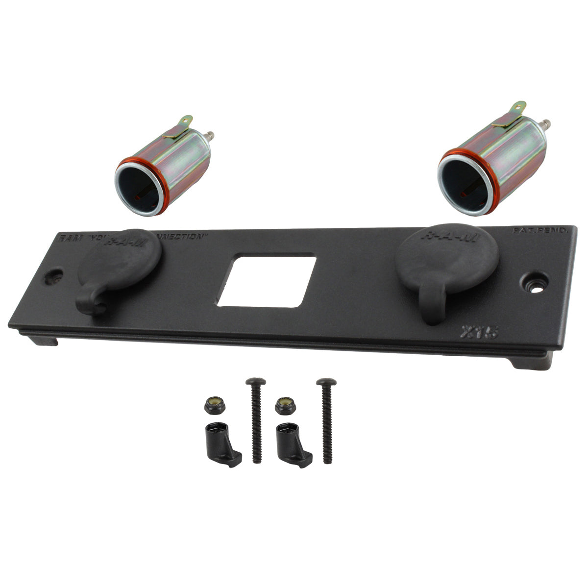 RAM® Tough-Box™ 2" Faceplate with Two 12V Lighter Receptacles X15 – RAM ...