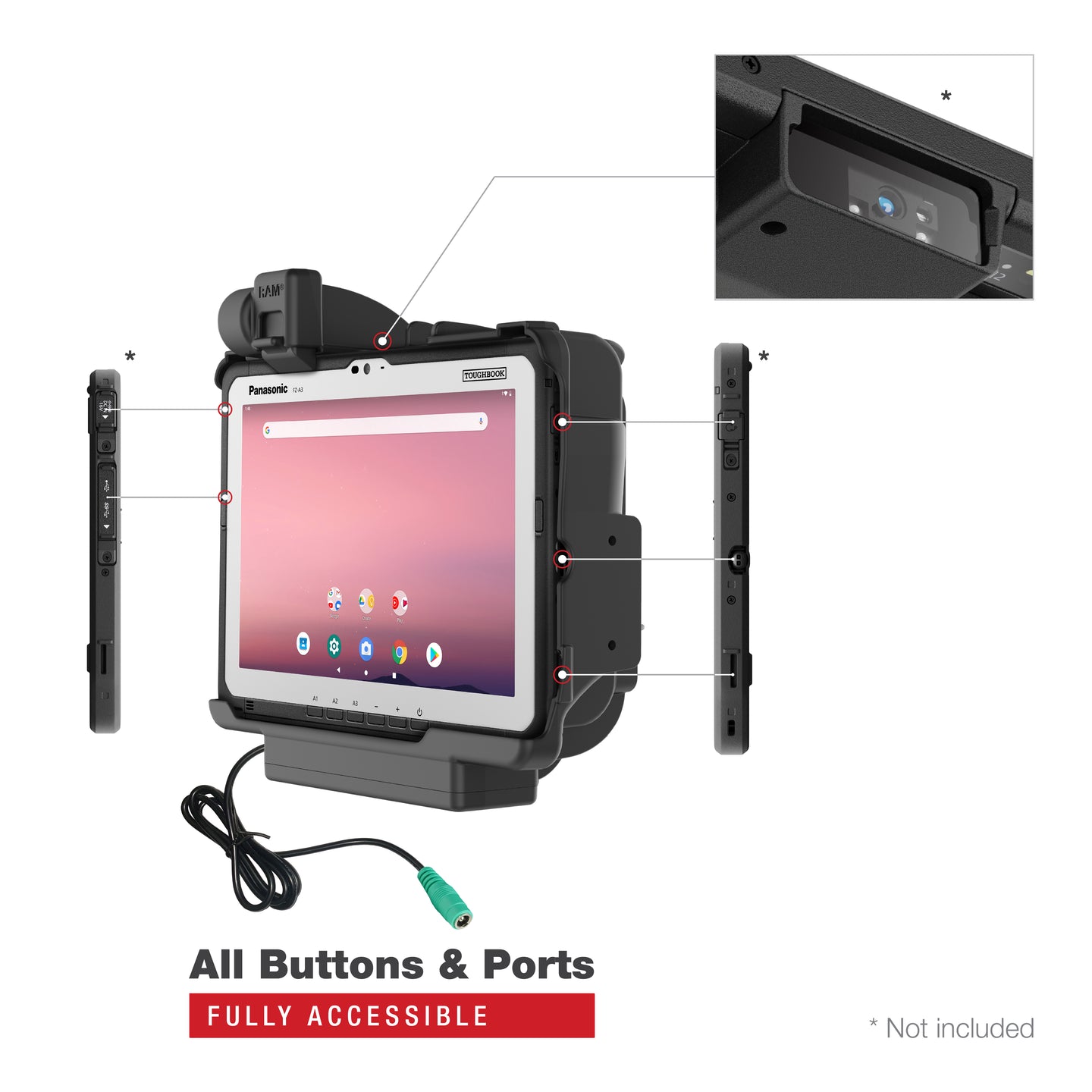 RAM® Powered Dock for Panasonic FZ-A3 – RAM Mounts