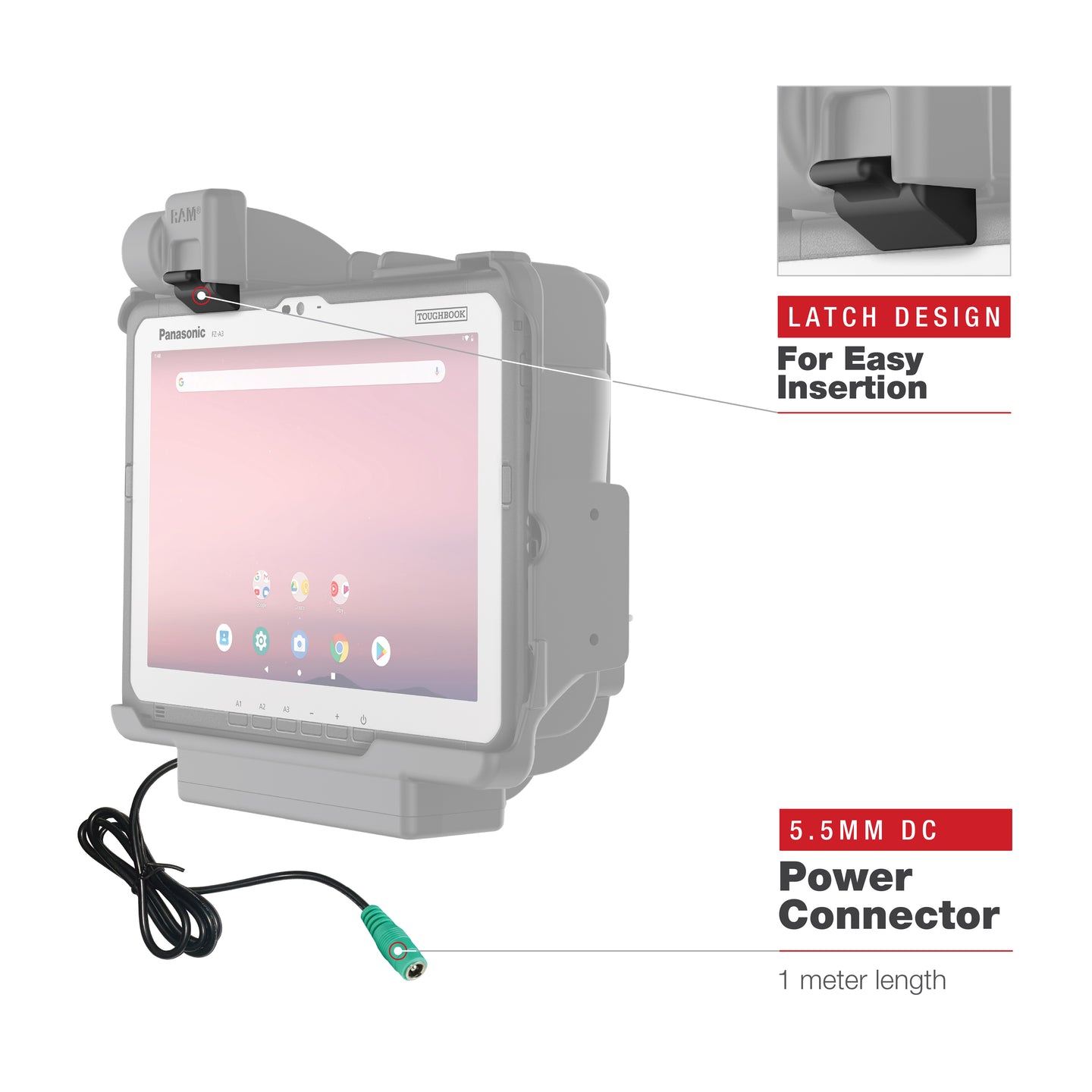 RAM® Powered Dock for Panasonic FZ-A3 – RAM Mounts