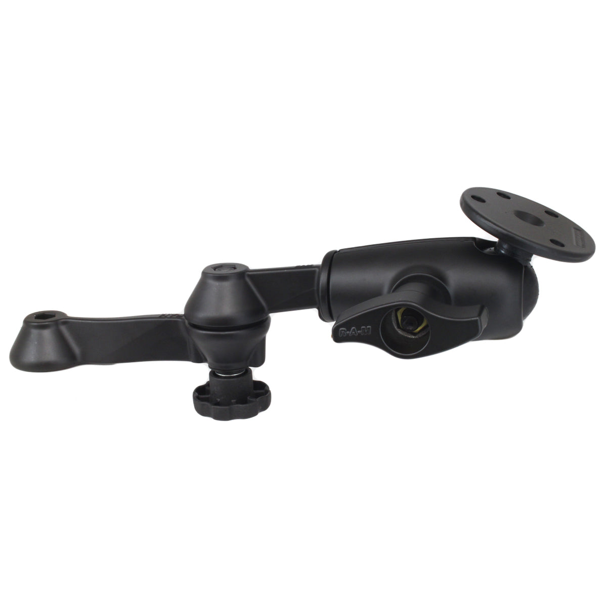 RAM® 12" Locking Double Swing Arm with Large Round Plate – RAM Mounts