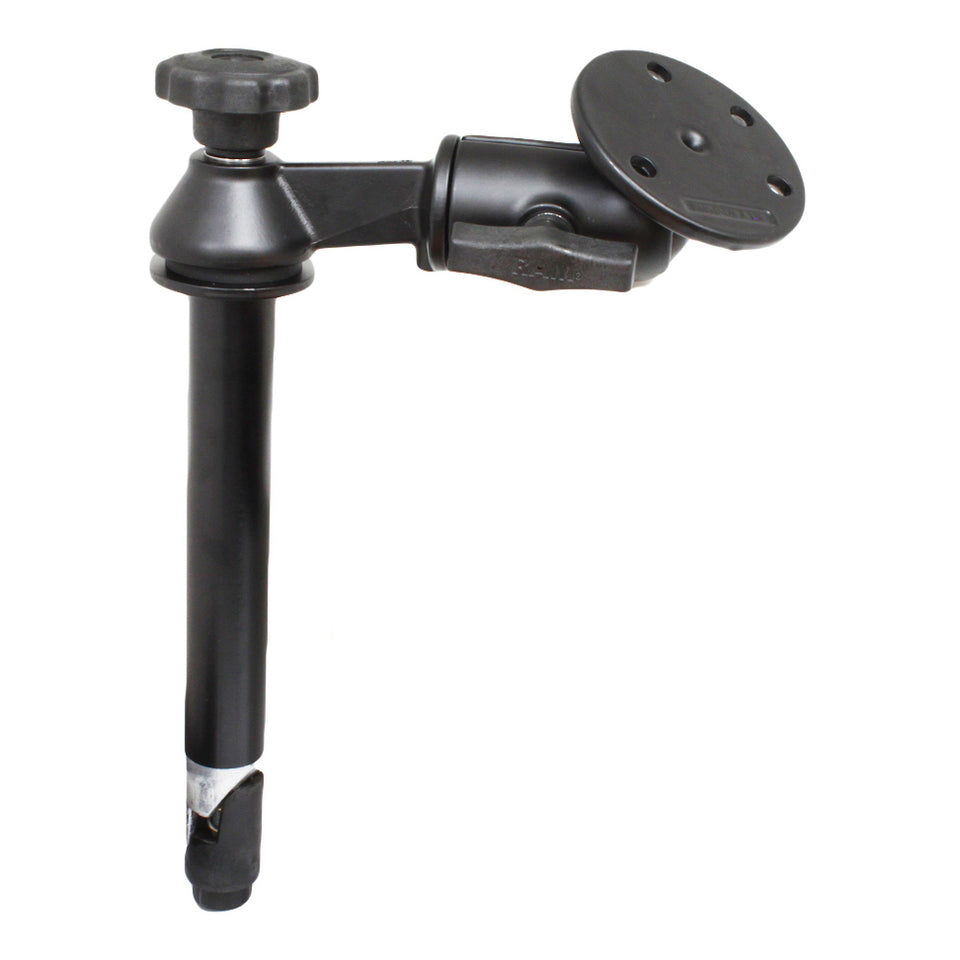 RAM® 8" Upper Pole with Single Swing Arm & Large Round Plate – RAM Mounts