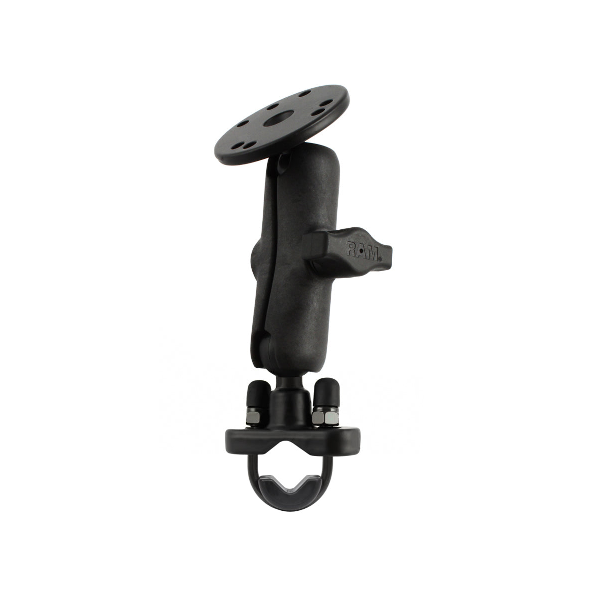 RAM® Handlebar U-Bolt Composite Double Ball Mount with Round Plate ...