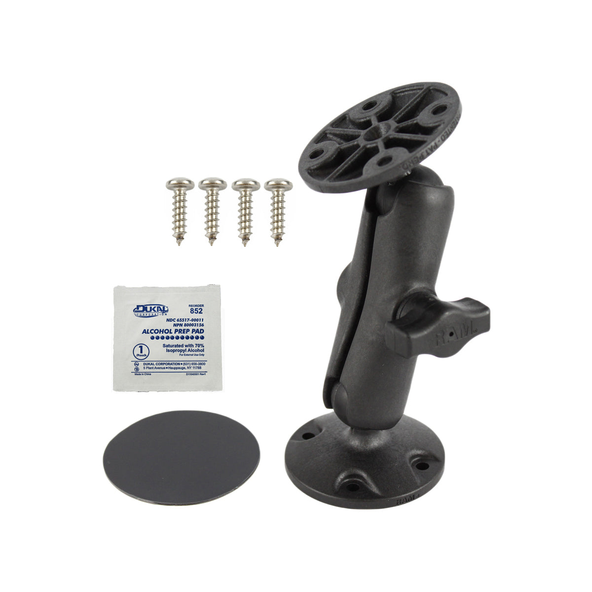 RAM® Universal Composite Double Ball Mount with Adhesive Disc – RAM Mounts
