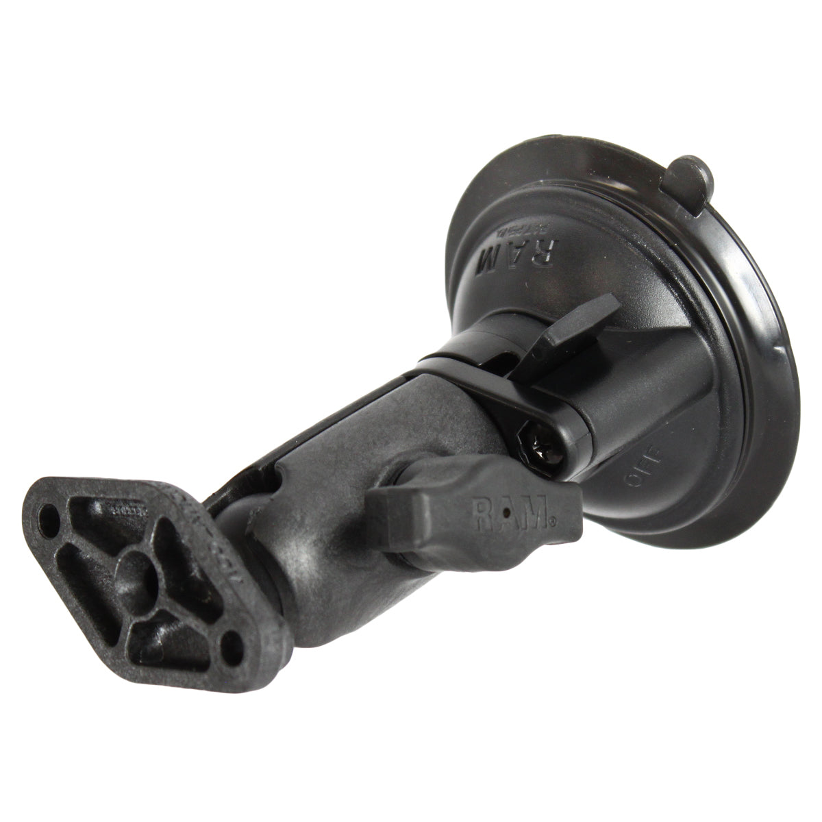 RAM® Twist-Lock™ Swivel Suction Cup Mount with Diamond Plate – RAM Mounts