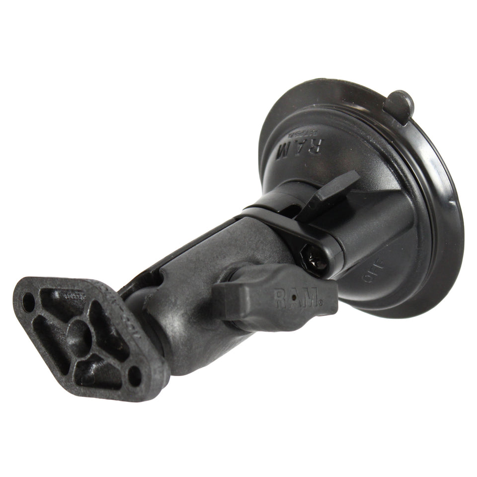 RAM® Twist-Lock™ Swivel Suction Cup Mount with Diamond Plate – RAM Mounts