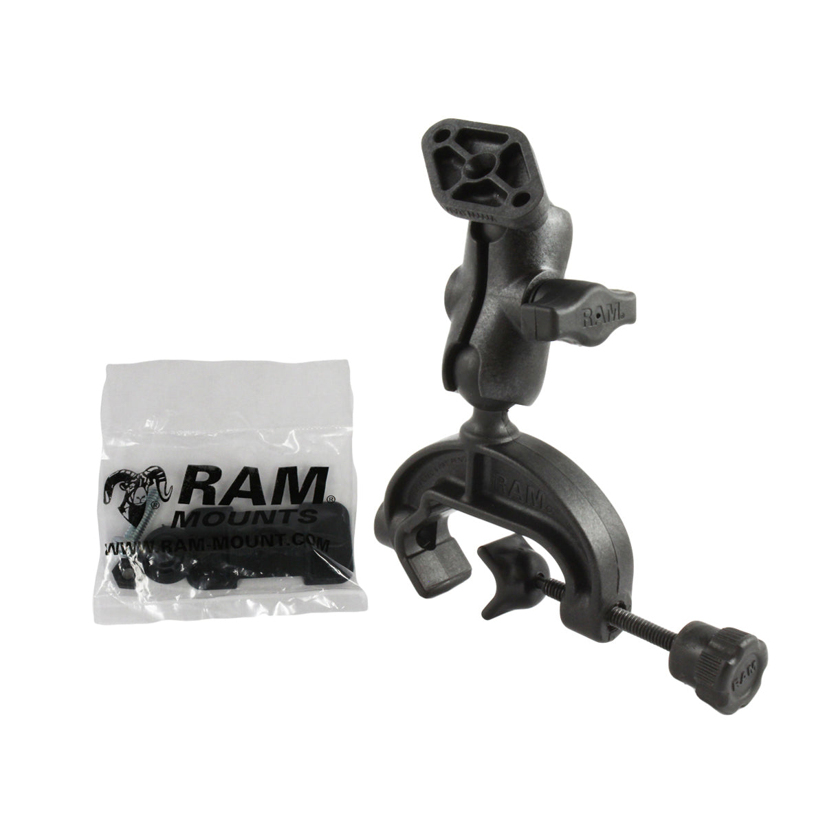 RAM® Composite Yoke Clamp Mount with Diamond Plate - Short – RAM Mounts