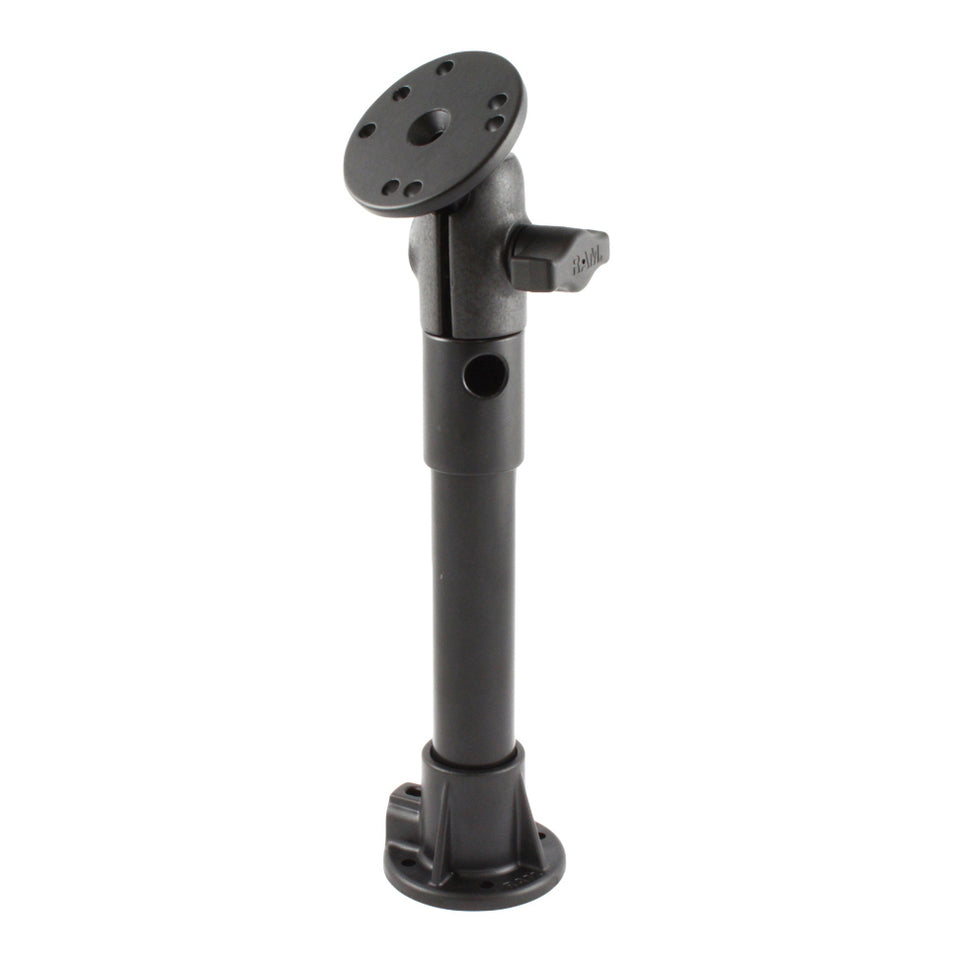 RAM® PVC Pipe Mount with Single Ball & Socket and Round Plate – RAM Mounts