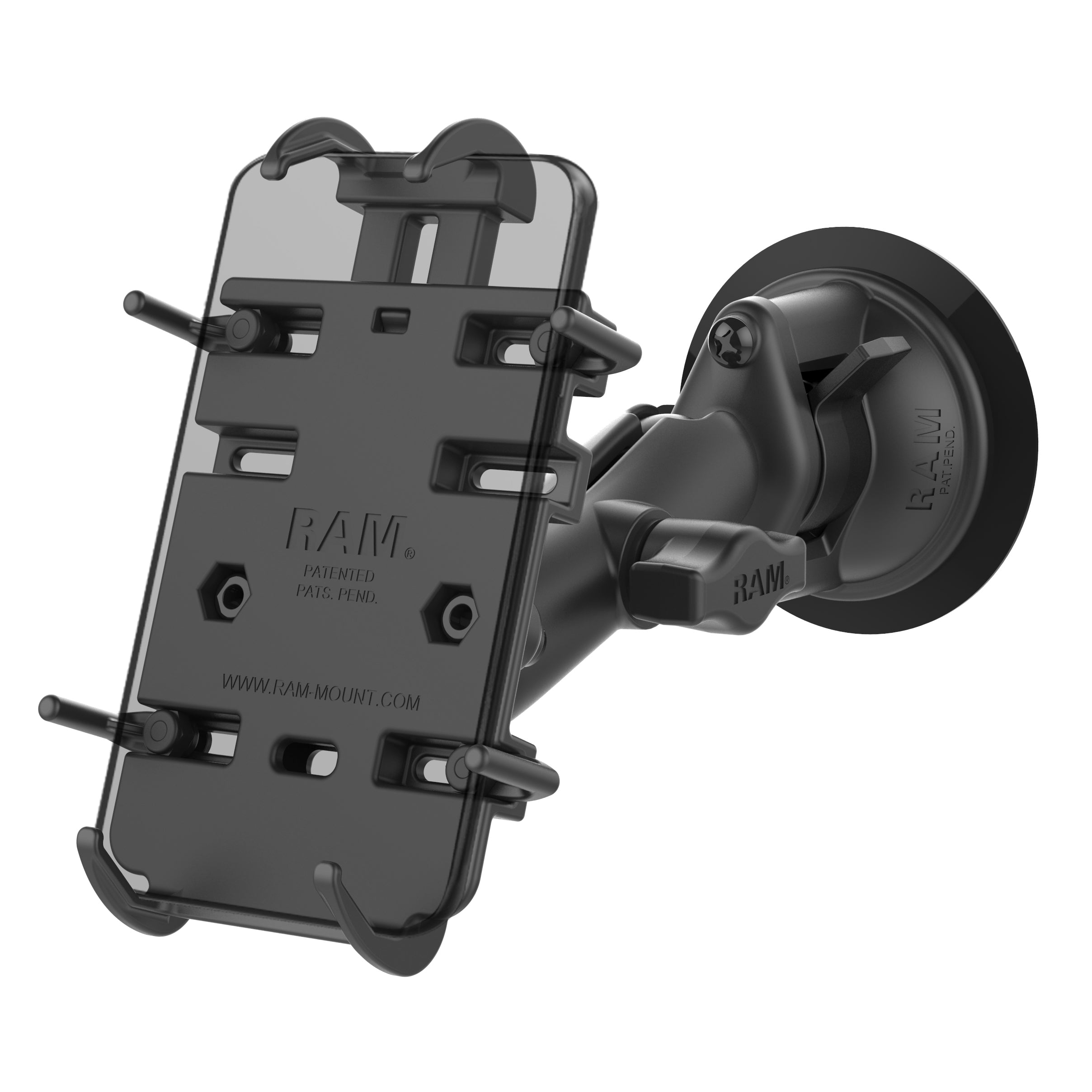 RAM® Twist-Lock™ Composite Suction Mount with RAM® Quick-Grip™ Holder ...
