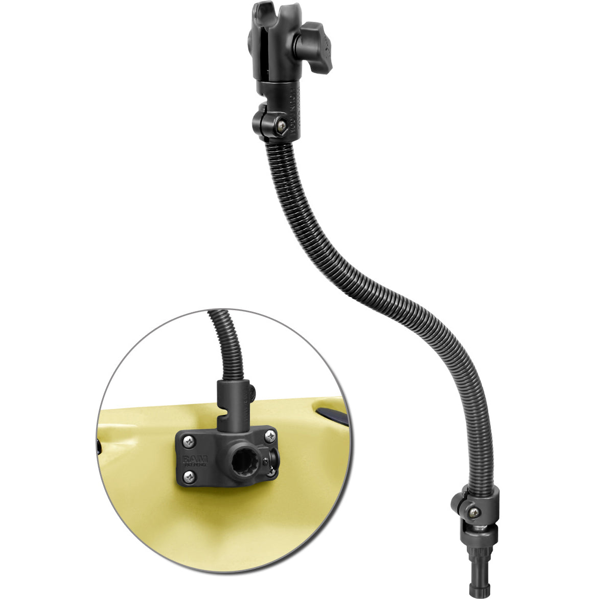 RAM® Flex-Rod™ 18" Single Socket Arm with Spline Post – RAM Mounts