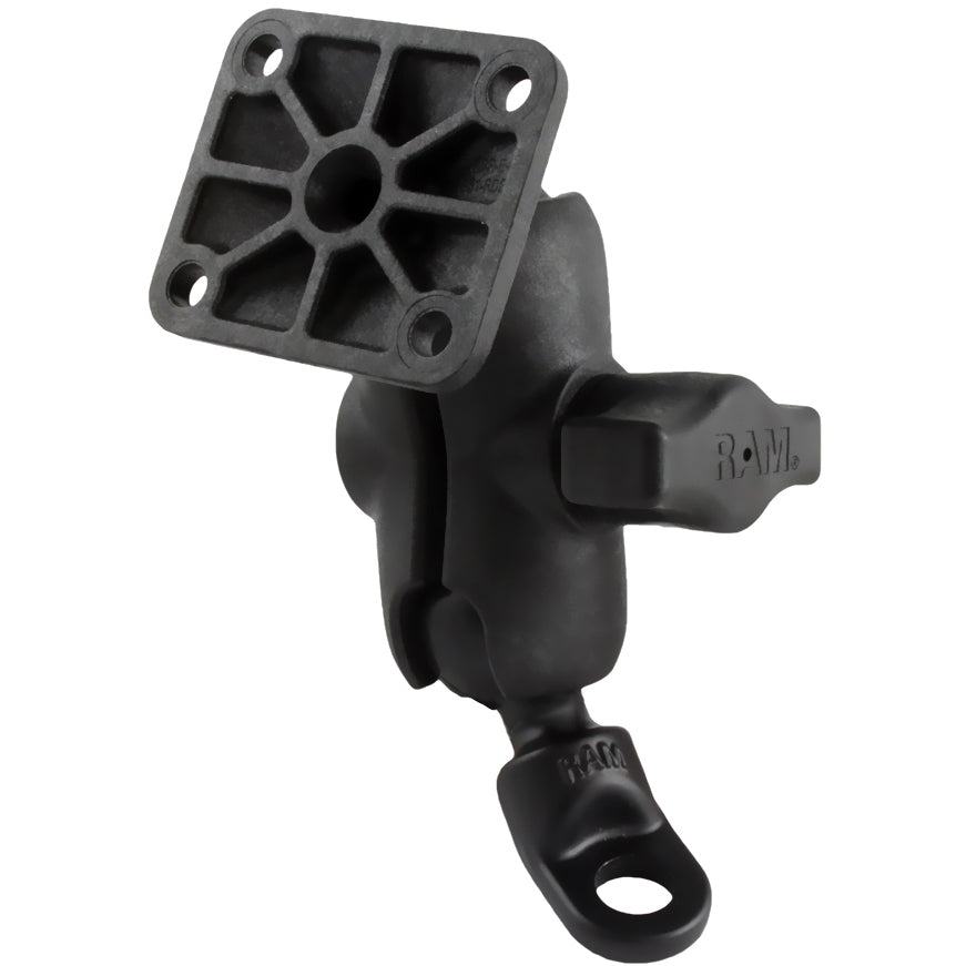 RAM® Double Ball Mount with 9mm Angled Bolt Head Adapter and AMPS Plat ...