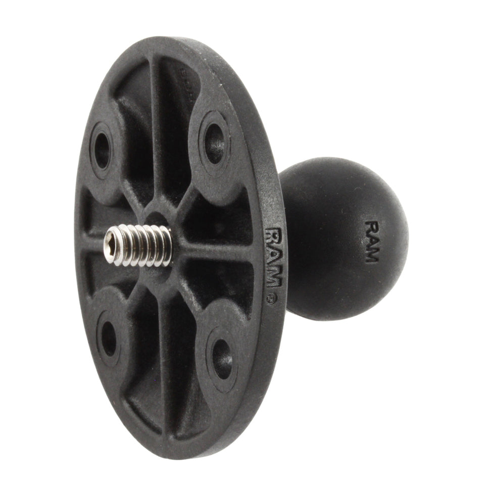RAM® Composite Ball Adapter with Round Plate and 1/4"-20 Threaded Stud ...
