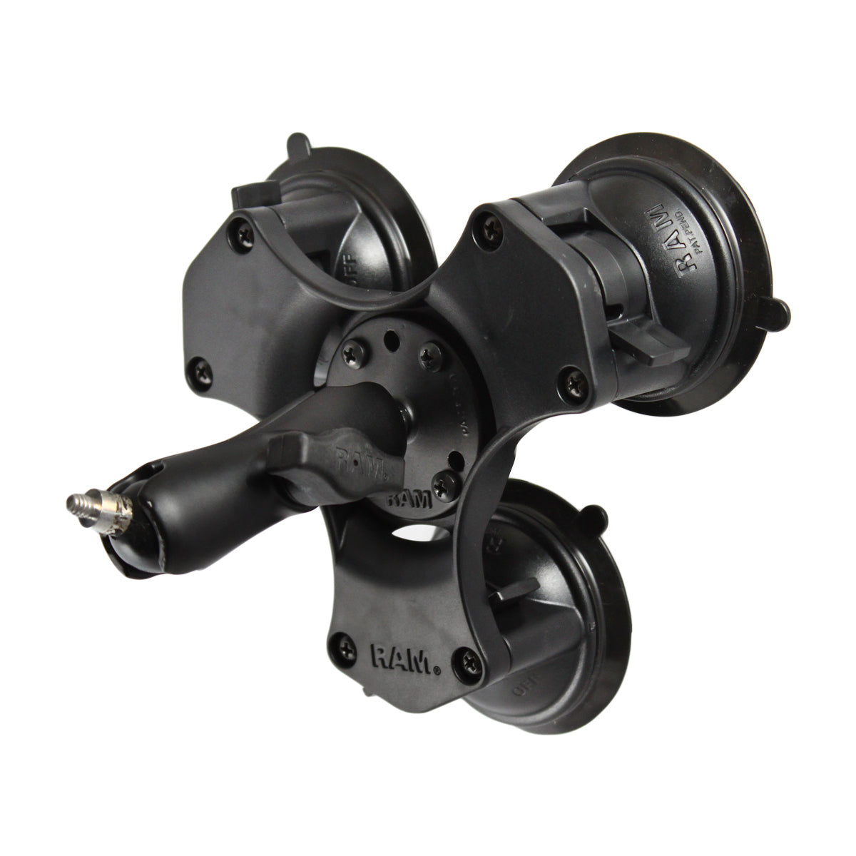 RAM® Twist-Lock™ Triple Suction Mount with 1/4"-20 Stud – RAM Mounts