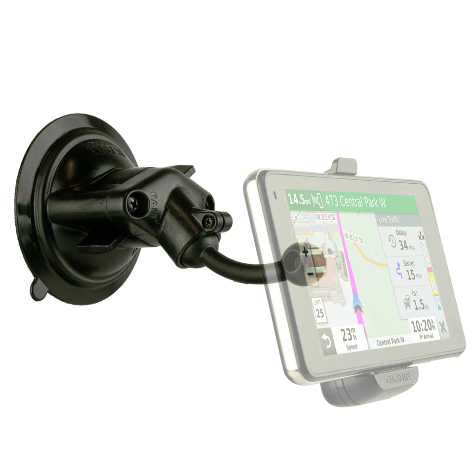 RAM® Twist-Lock™ Suction Cup Mount with 17mm Garmin Ball (Drive + More ...