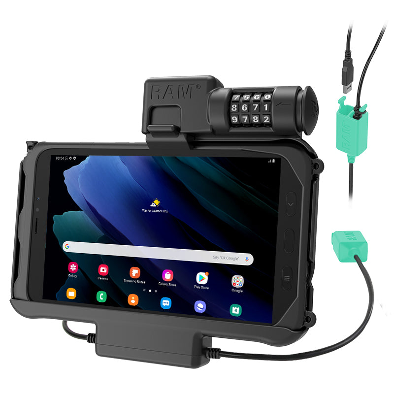RAM® Combo Locking Power + Dual USB Dock for Tab Active5 & 3 – RAM Mounts