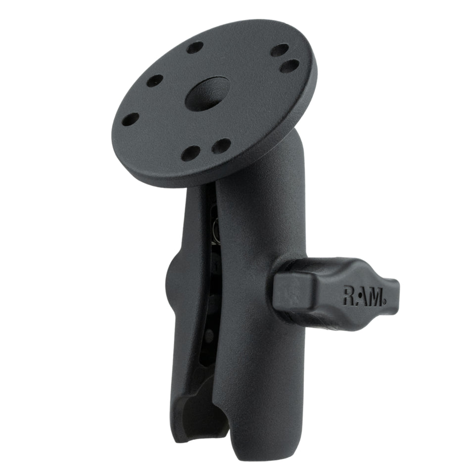 RAM® Double Socket Arm with Round Plate - B Size Medium – RAM Mounts