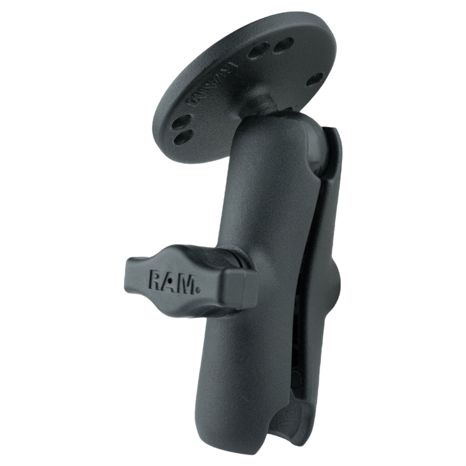 RAM® Double Socket Arm with Round Plate - B Size Medium – RAM Mounts