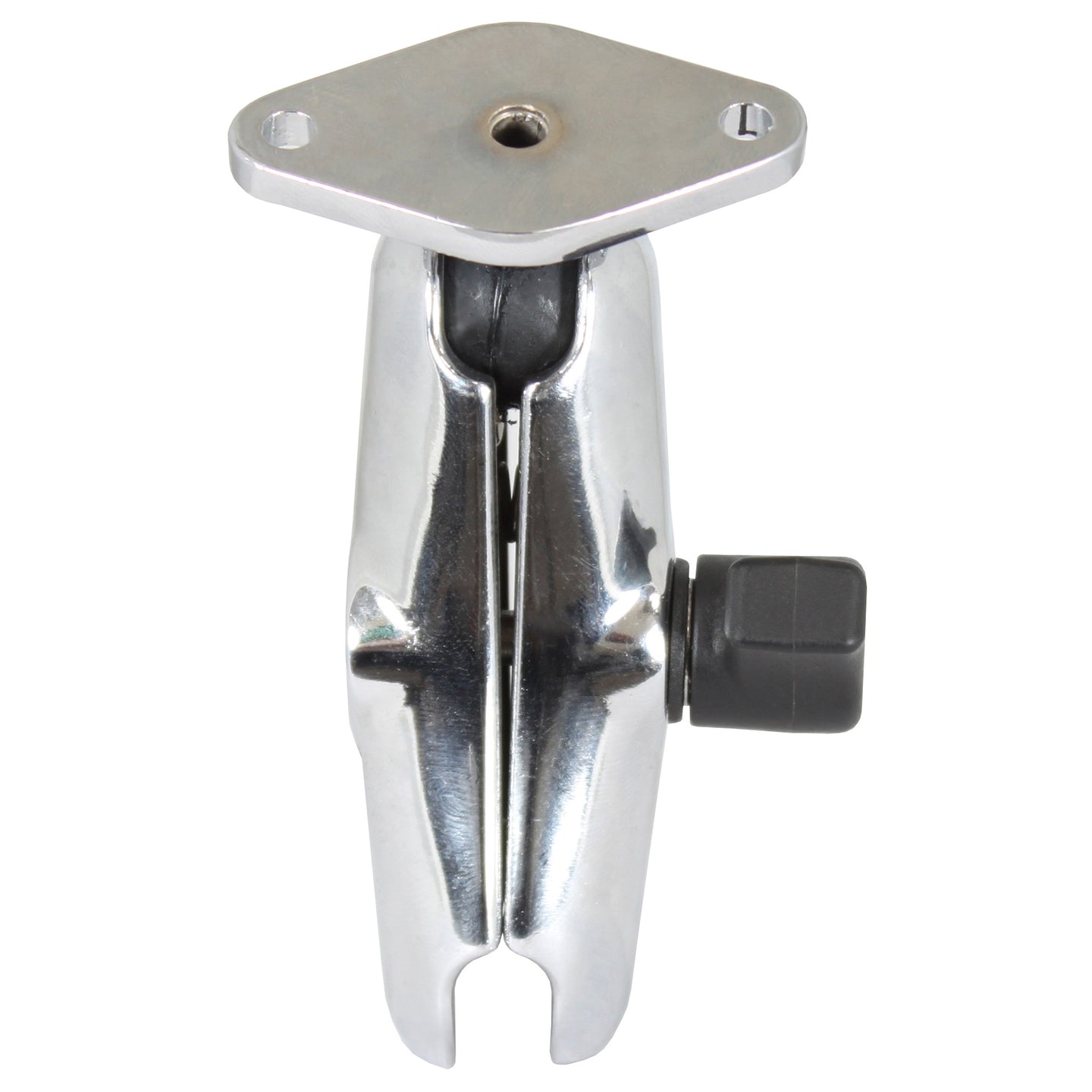 RAM® Chrome Double Socket Arm with Diamond Plate - Medium Arm – RAM Mounts