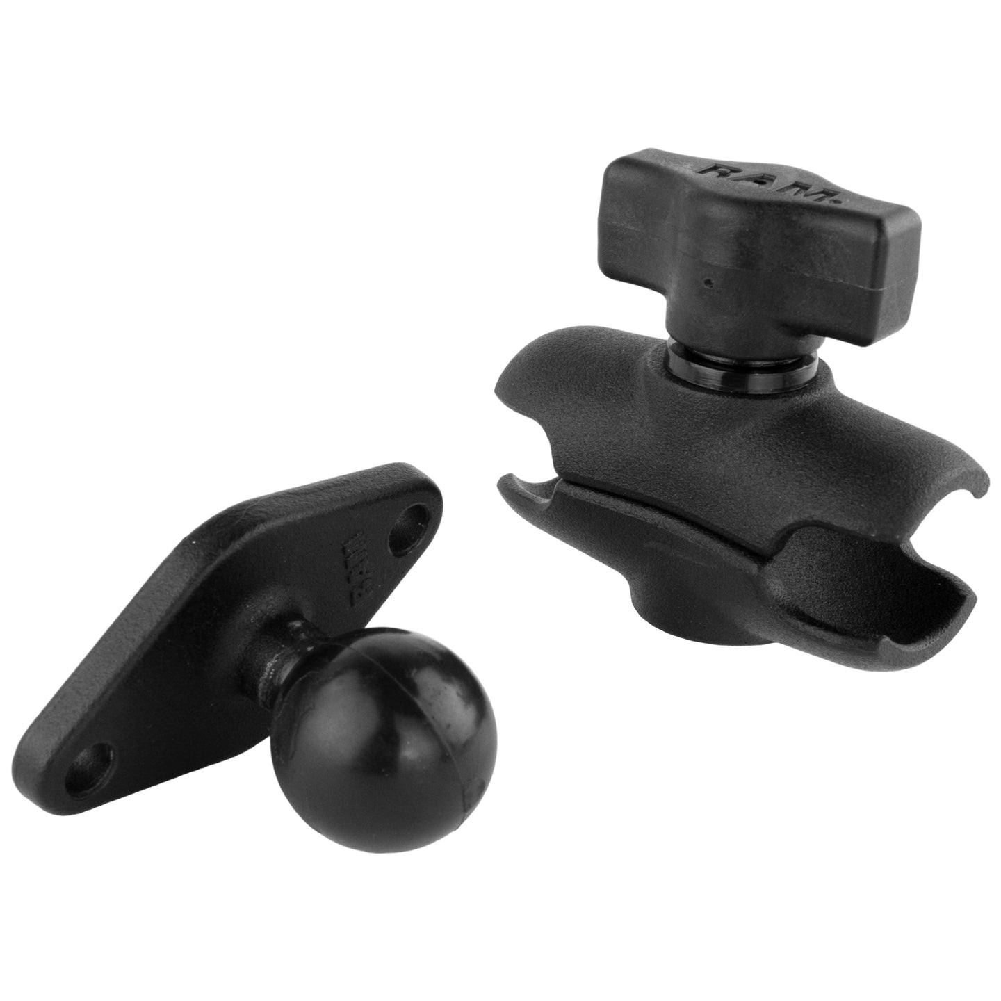 RAM® Double Socket Arm with Diamond Plate - B Size Short – RAM Mounts