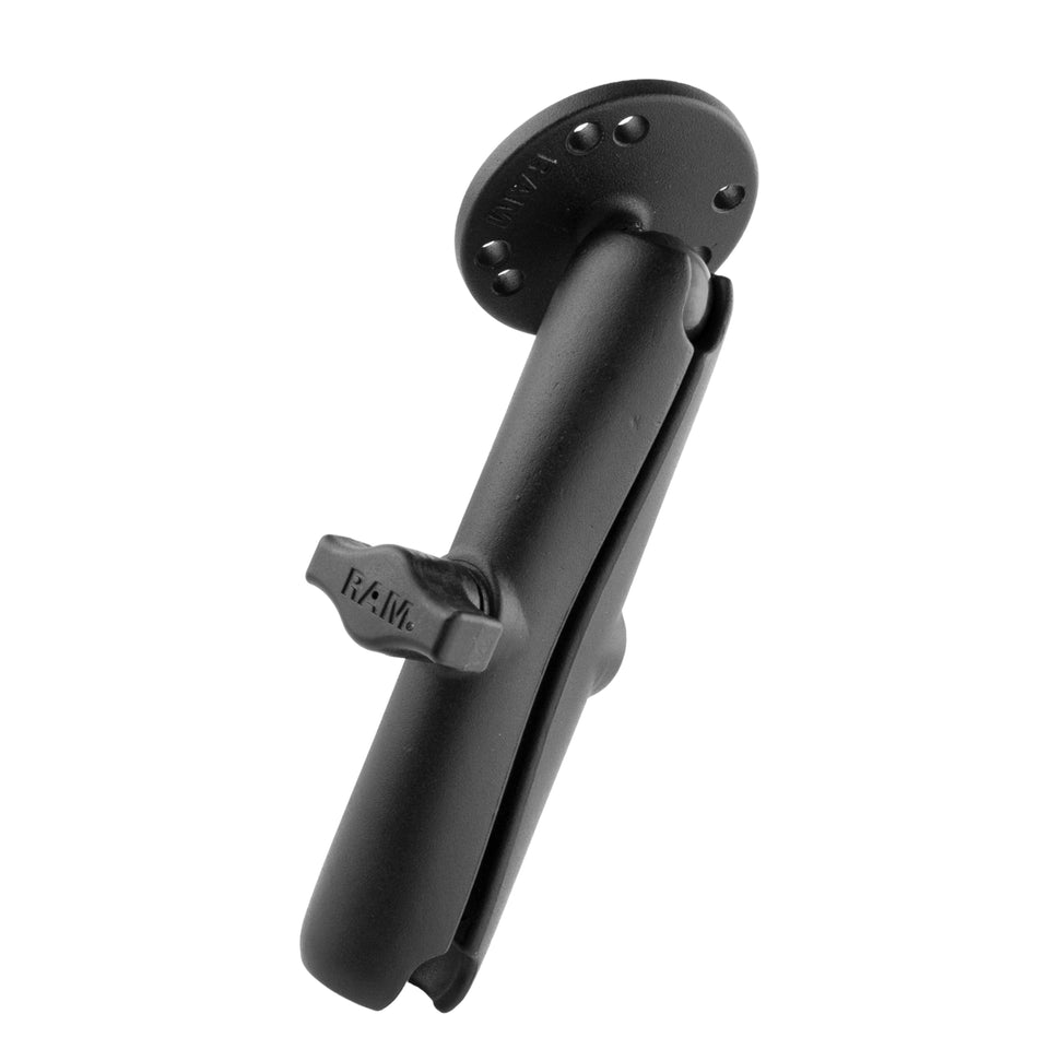 RAM® Double Socket Arm with Round Plate - B Size Long – RAM Mounts